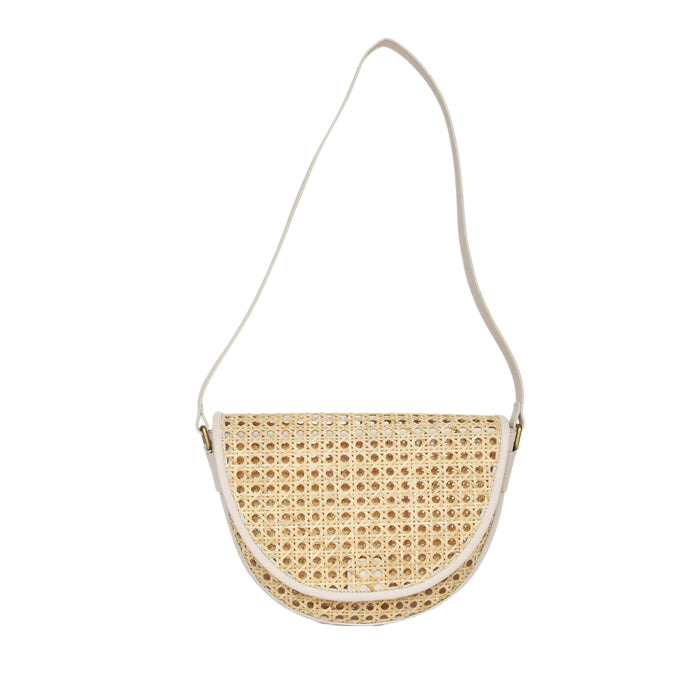Luna Bag in Cream Rattan – Serafina