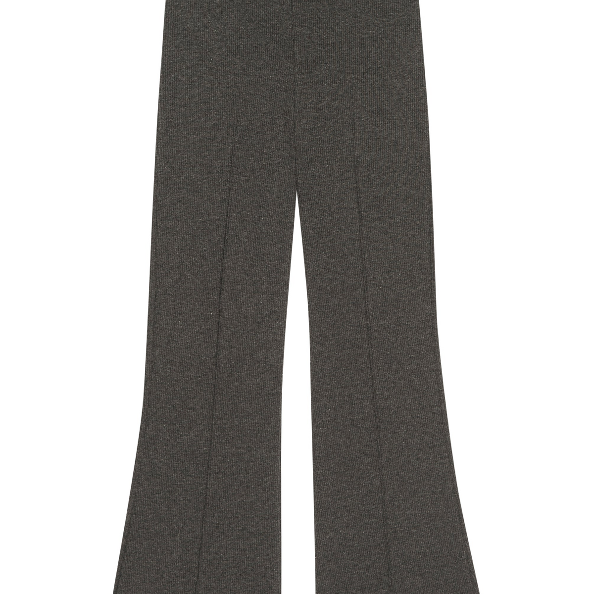 Rib Kick Flare Pant in Charcoal Grey – Serafina